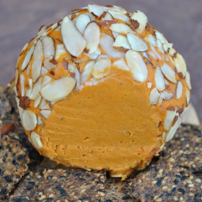 Kick Ace Extra Sharp Raw Vegan Holiday Cheddar Cheese Ball. Virtual ...